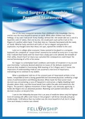 Find the Best Fellowship Personal Statement Sample Here