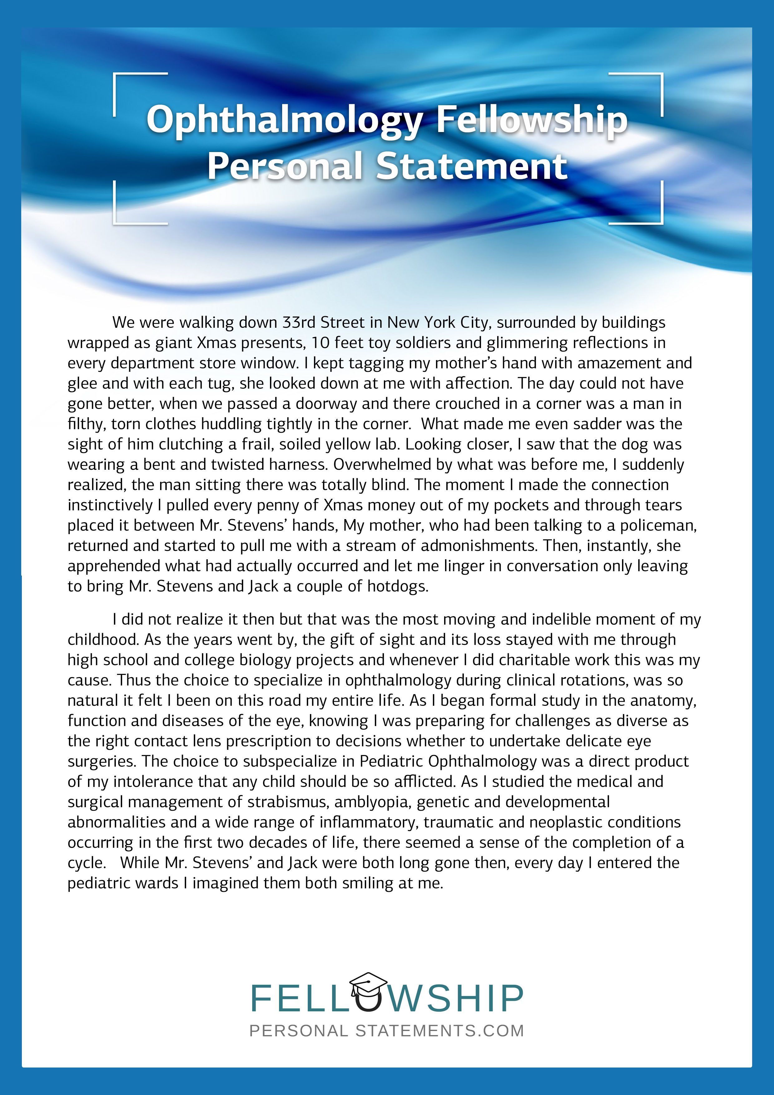 Find the Best Fellowship Personal Statement Sample Here