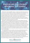 All about Advanced Endoscopy Fellowship Personal Statement
