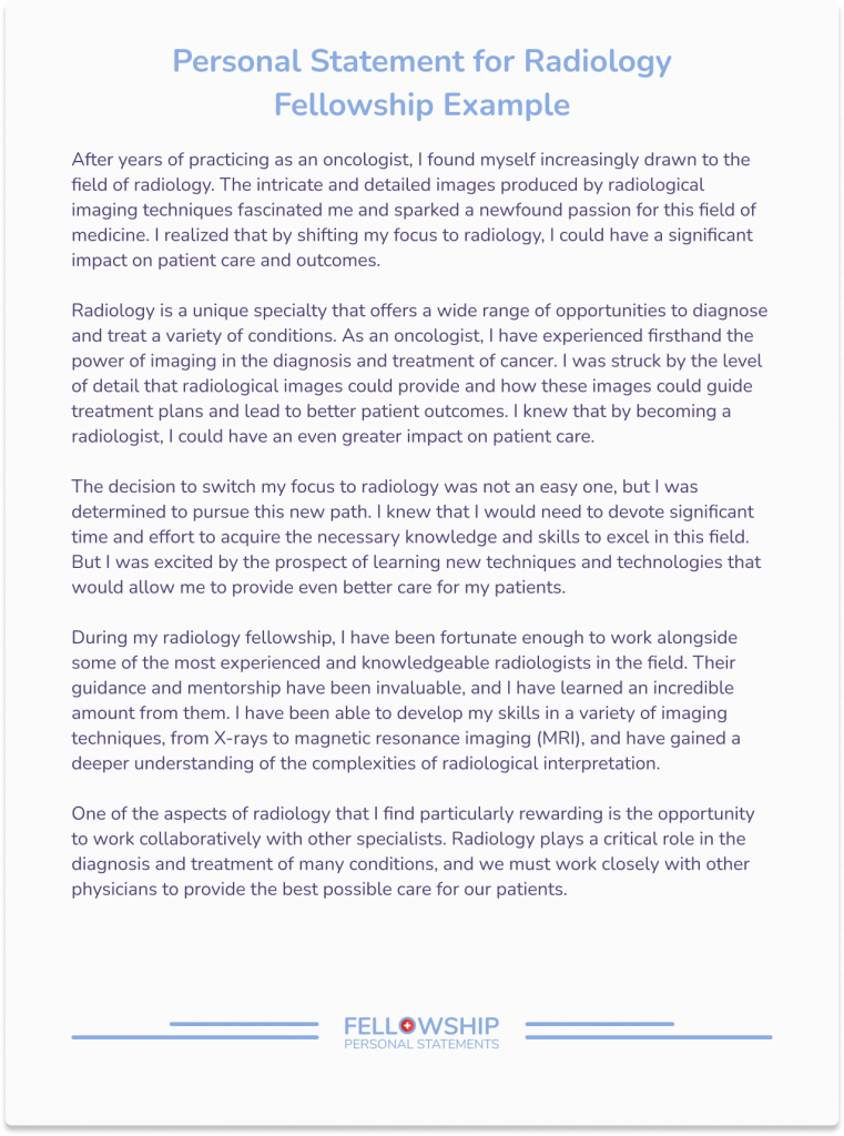 Radiology Personal Statement: Let Admission Experts Help