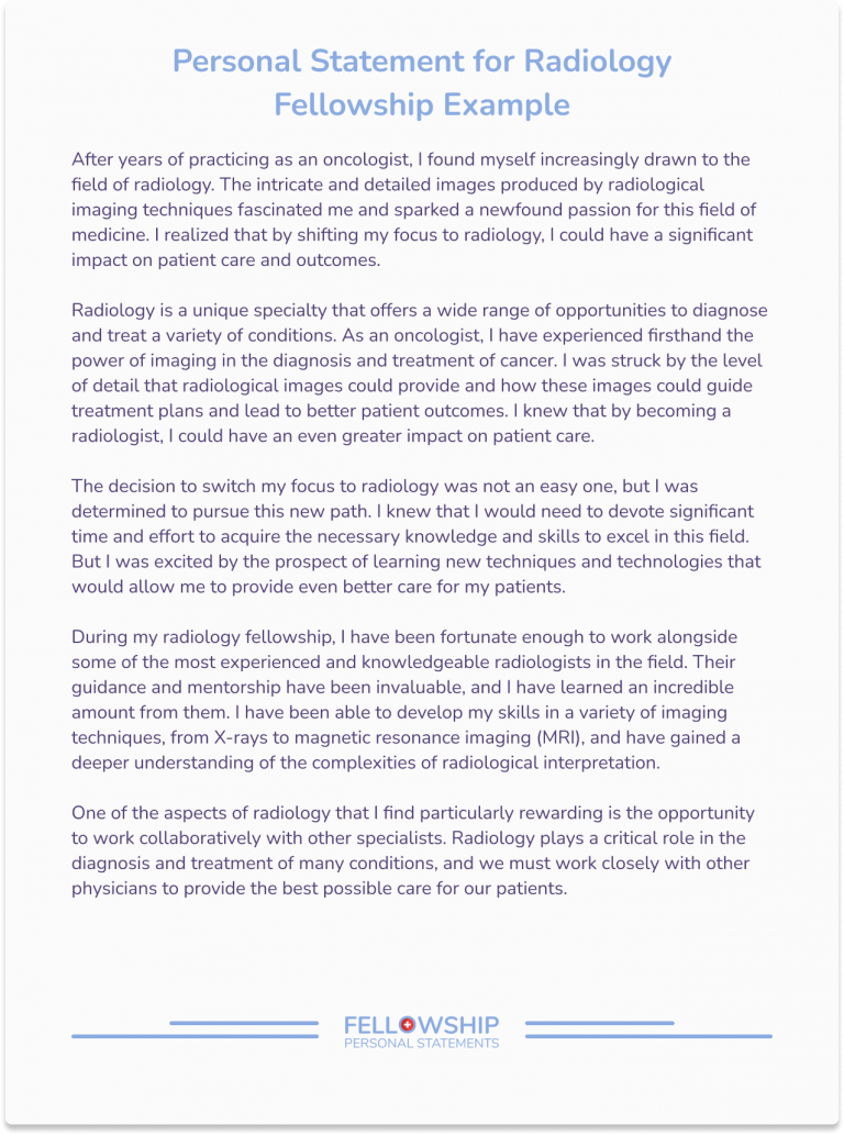 Radiology Personal Statement: Let Admission Experts Help